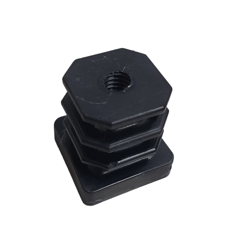 Capac profil 25x25mm cu filet M8 Negru - Feroni Mob